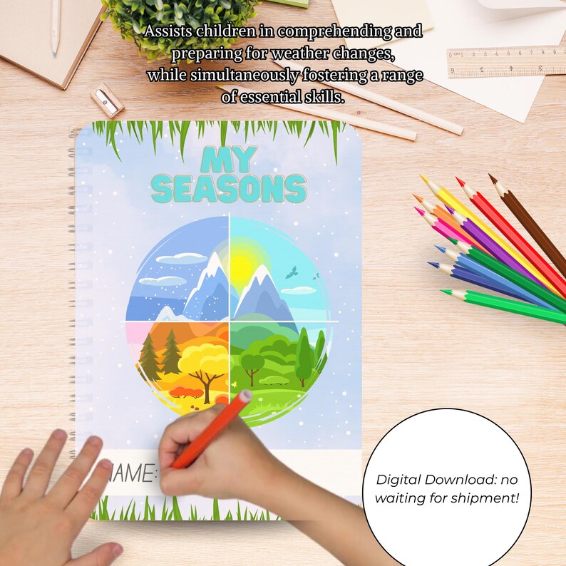 The 4 Seasons Learning Activities - 22 Interactive Pages for Fine Motor ...