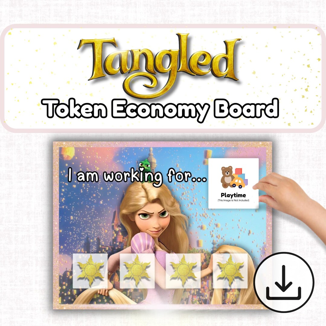 Tangled Princess Token Board | Rapunzel Reward Chart for Kids ...
