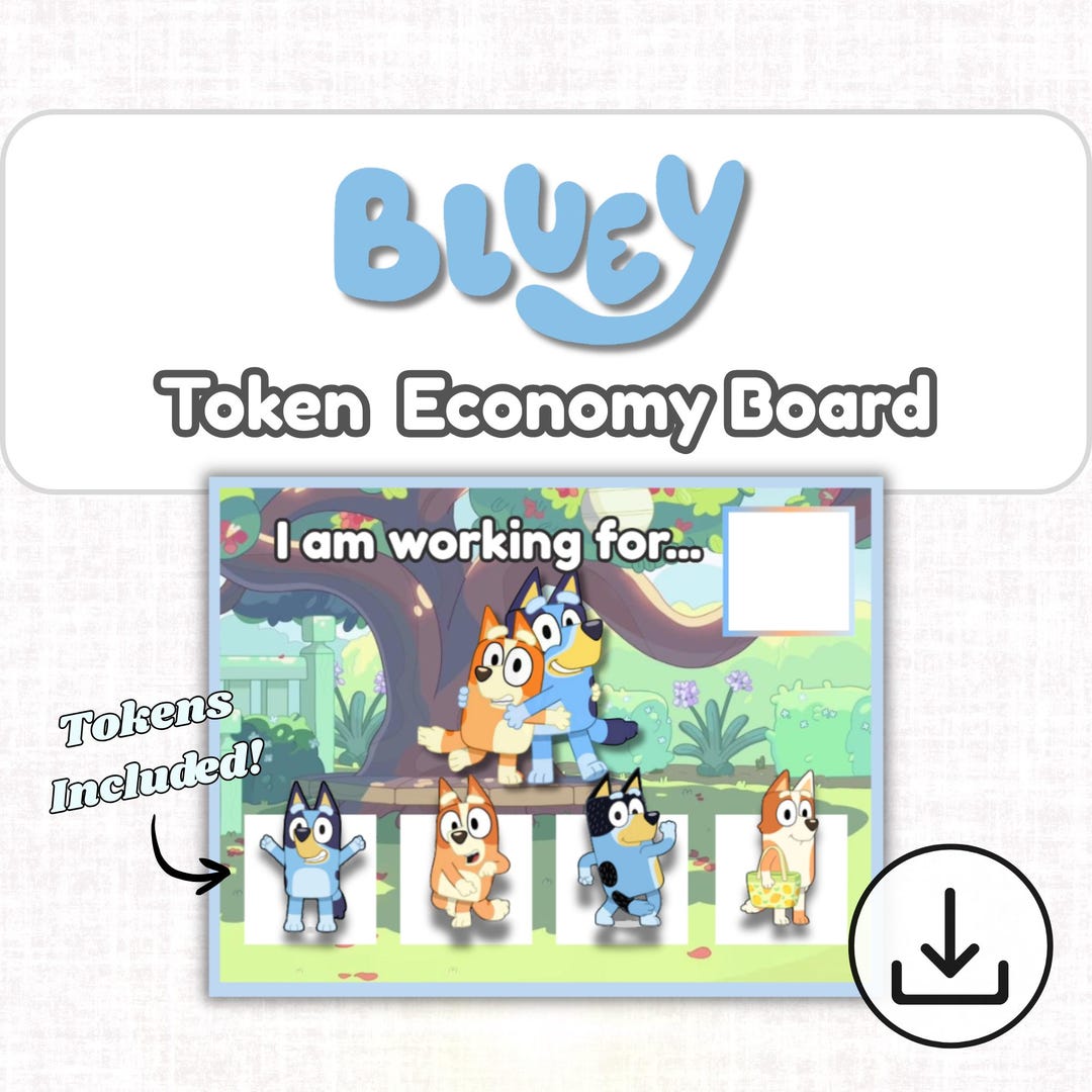 Bluey Token Economy Board | Printable Reward Chart for Kids | Behavior ...