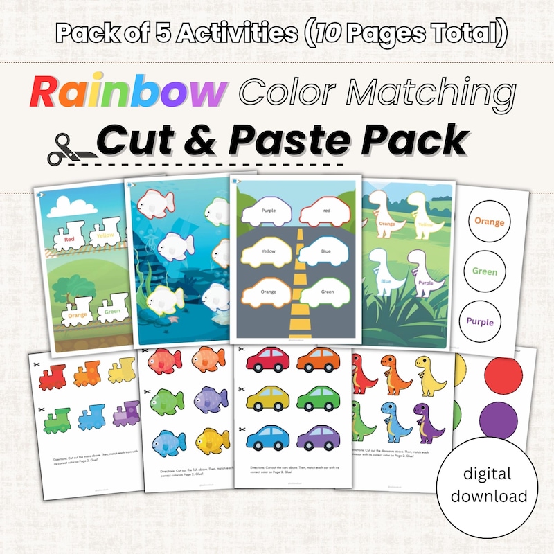 Cut and Paste Colors - Etsy