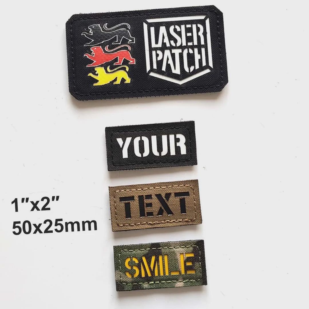 You Number / Callsign Laser Cut Cordura Patch With Velcro 1"x2" - Etsy