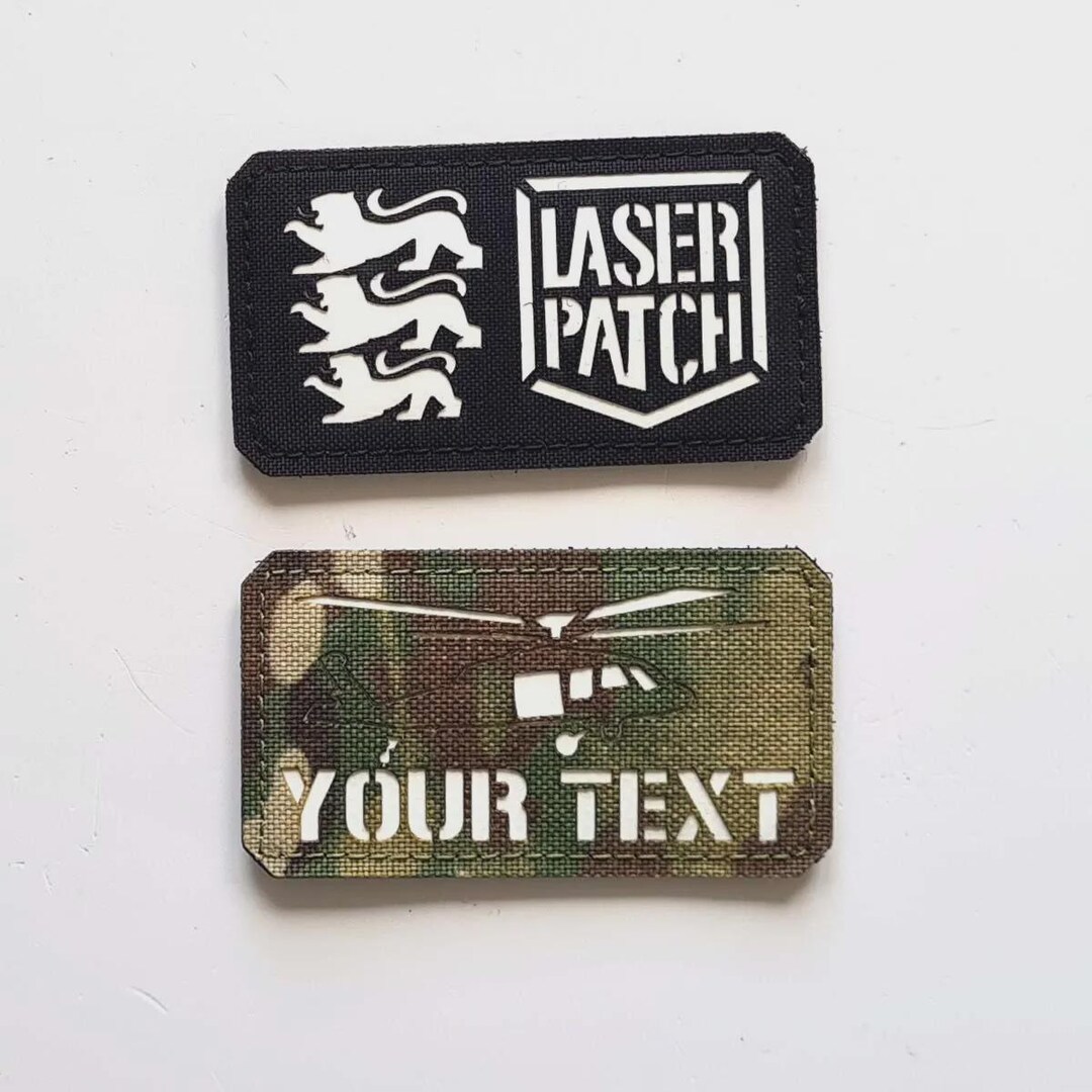 Helicopter Black Hawk Your Name 3.5"x2" Callsign Laser Cut Cordura ...