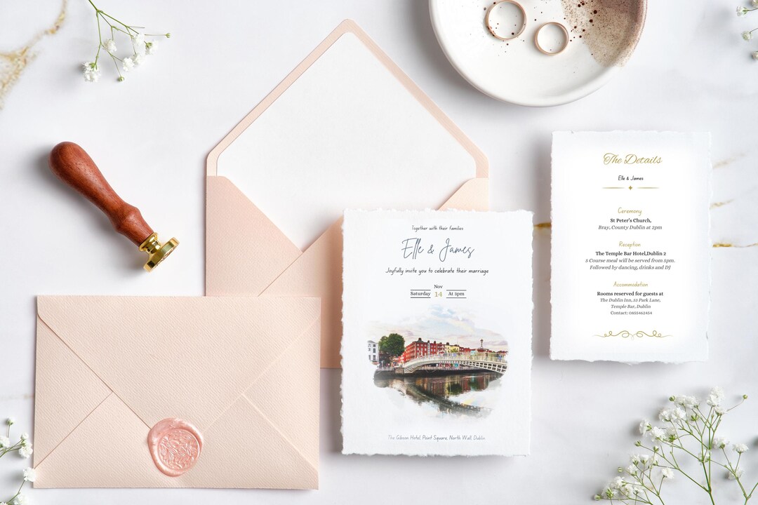 Dublin Wedding Invitation: Irish Wedding (digital Download) - Etsy