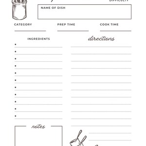 Recipe Card - Etsy