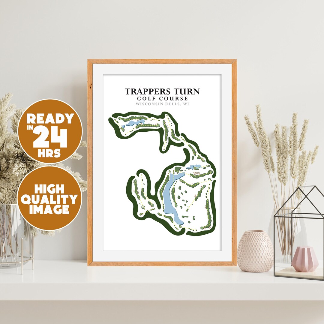 Personalized Golf Course Map Art, Custom Golf Gift (digital Download) - Etsy