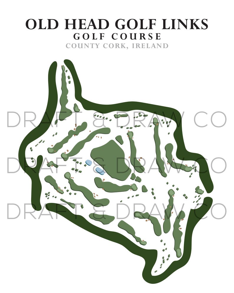 Custom Golf Course Map, Any Golf Map, Father's Day Gift, Christmas Gift, Gift for Golfers ...