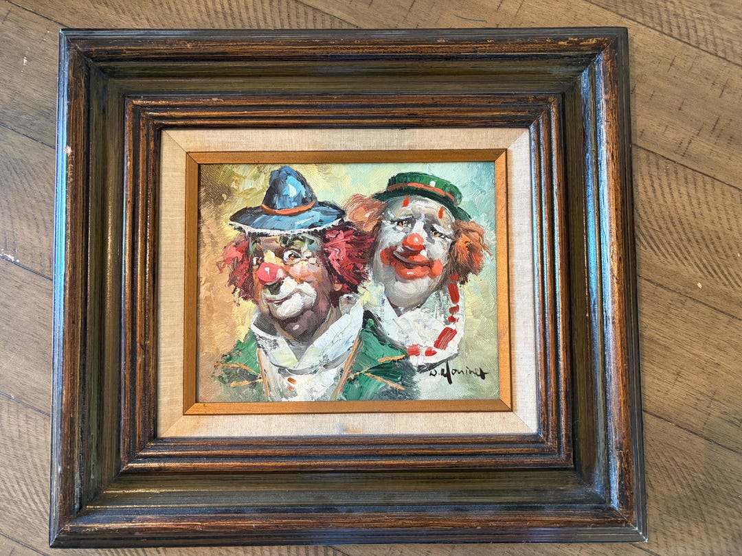 William Moninet Clowns Oil Painting - Etsy
