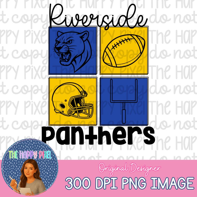 Riverside Panthers PNG | Hand-drawn Mascot Clipart (digital Download ...