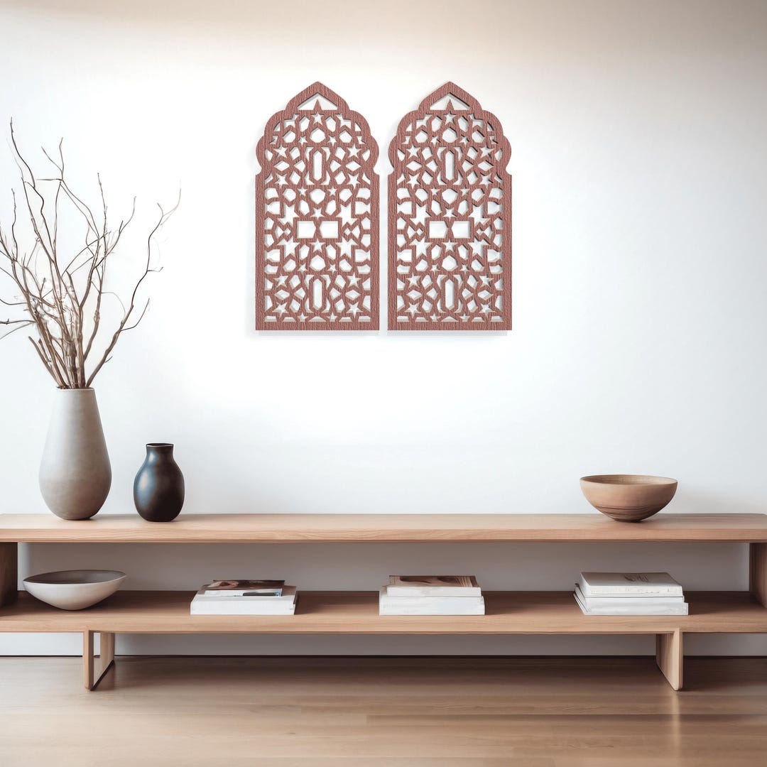 Arabic Windows Wall Panel, Moroccan Wall Art, Moroccan Wood Panels ...