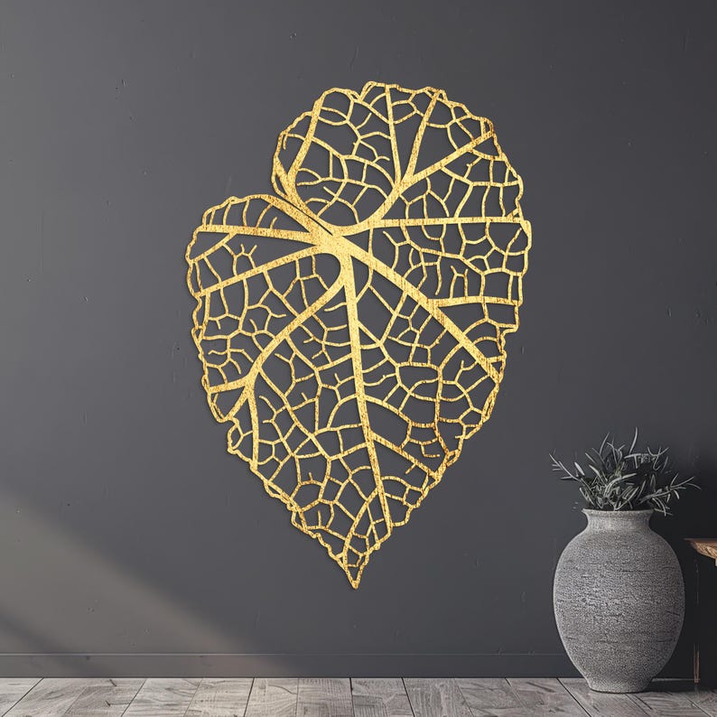 Leaf Wall Art Wood, Large Wooden Leaf Wall Art, Leaf Wall Wood Hanging ...