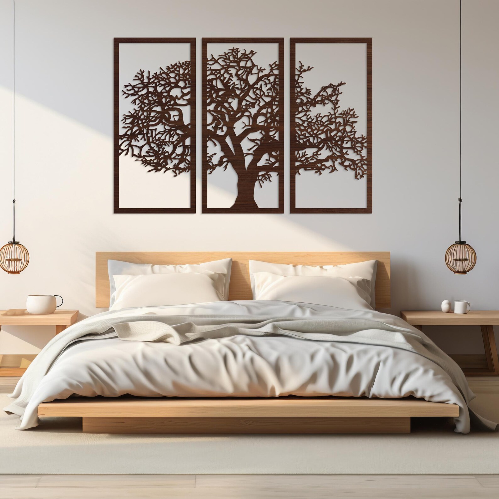 Wood Tree of Life Wall Hanging, Tree of Life Wood Wall Art, Tree Design ...