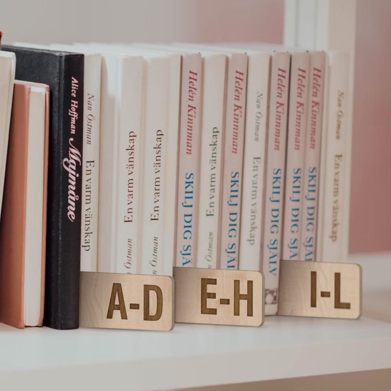 Record Separator, Book Separator, Wooden Record Divider, Record ...