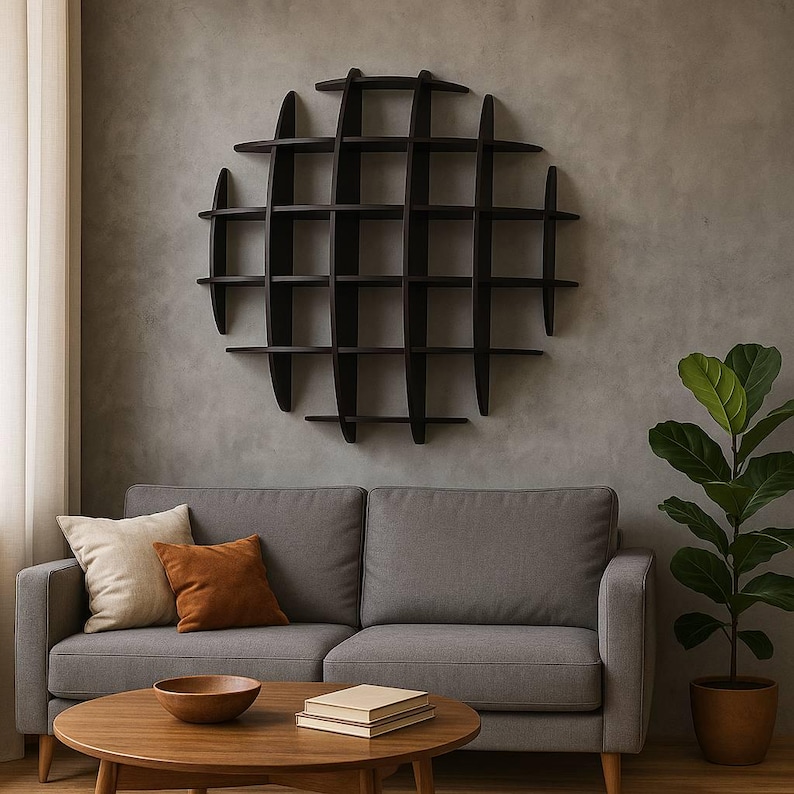 Paintable Sphere Wall Shelf, Round Wall Shelf, Sphere Book Shelf, Globe ...