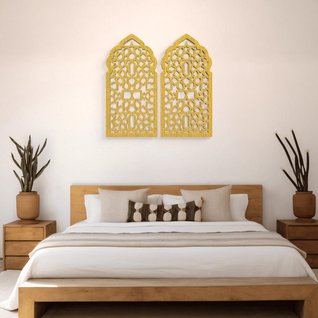 Arabic Windows Wall Panel, Moroccan Wall Art, Moroccan Wood Panels ...