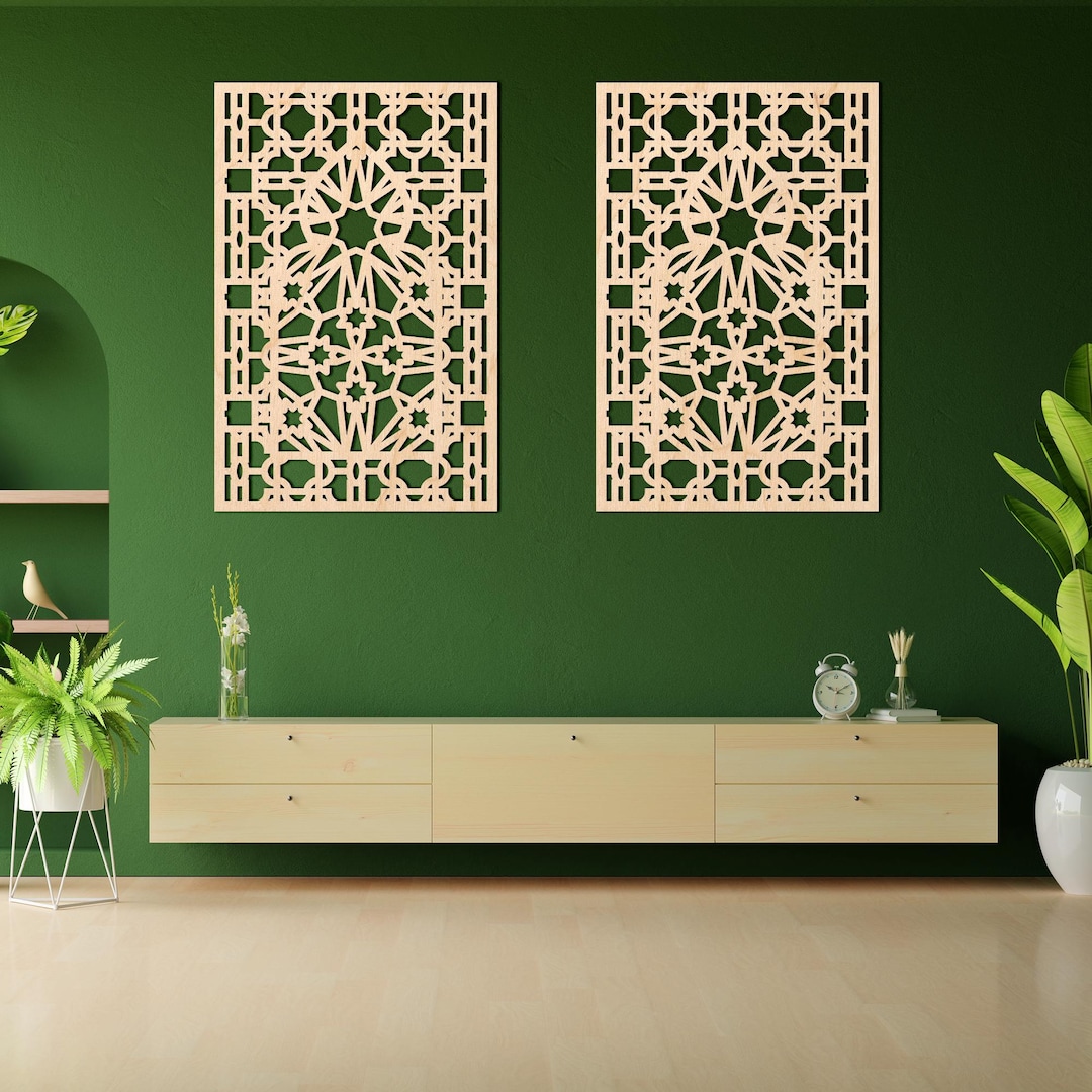 Moroccan Wood Panels, Arabic Windows Wall Panel, Moroccan Wall Art ...