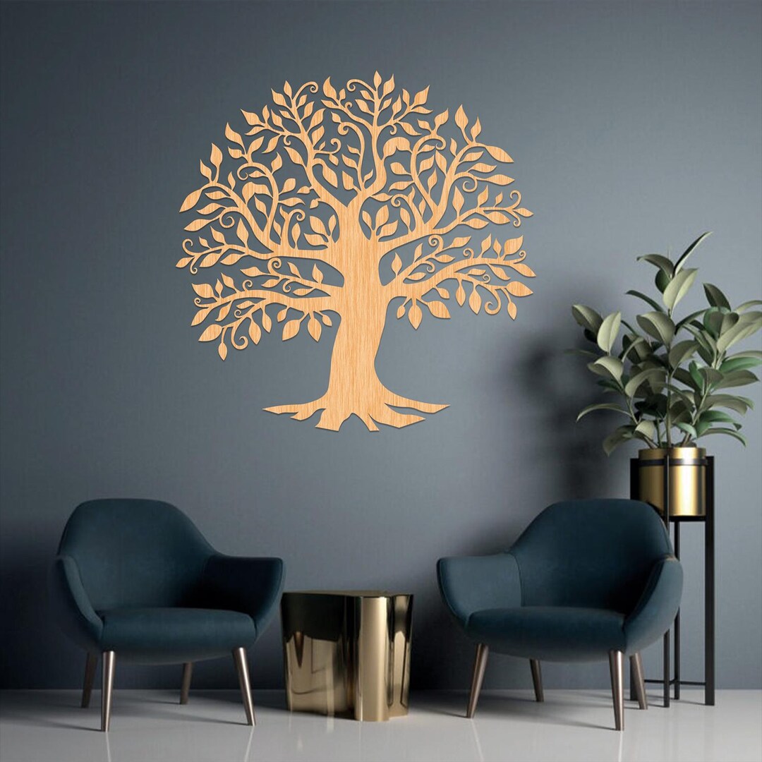 Tree of Life Wall Art, Wood Tree of Life Wall Hanging, Laser Cut Tree ...
