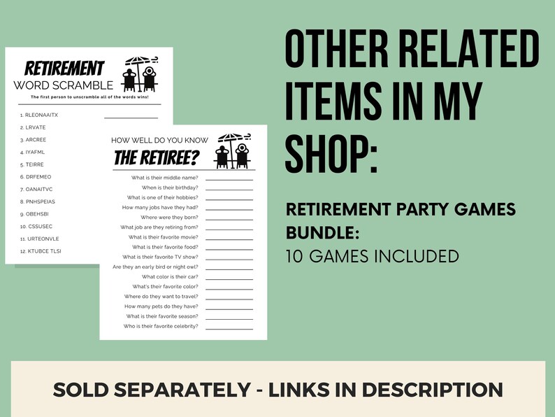 Retirement Would They Rather Game | Printable Party Activity - Etsy