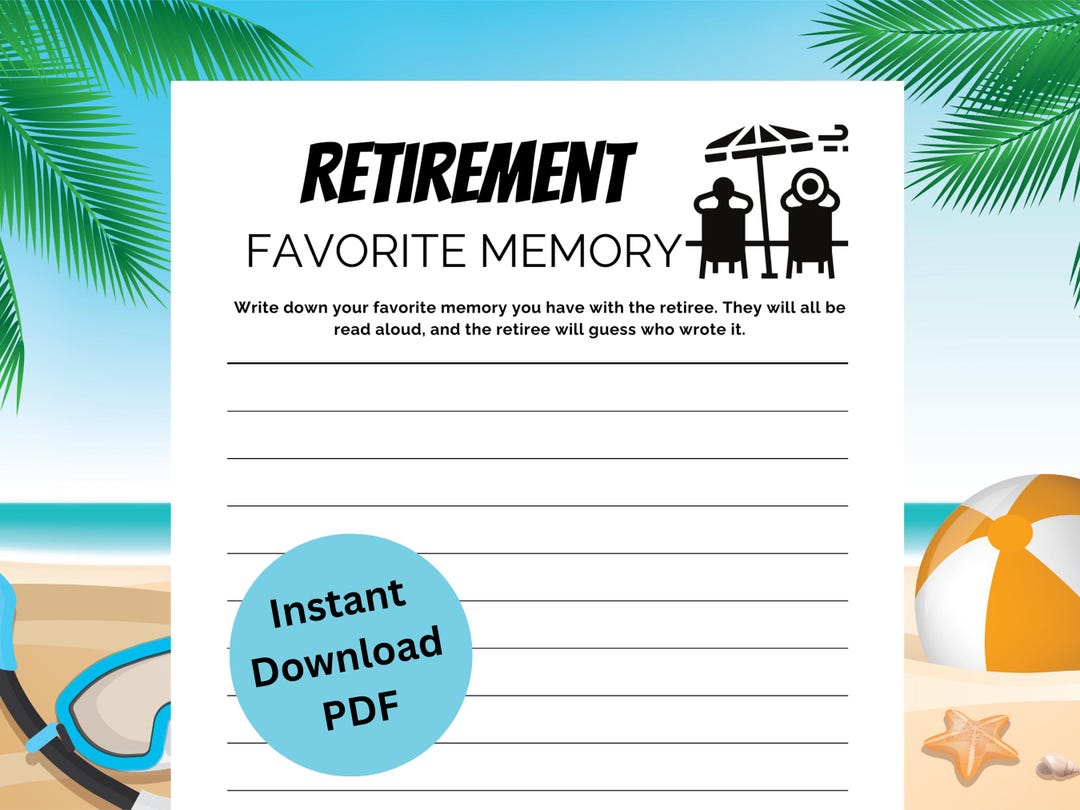 Retirement Memory Game | Printable Farewell Activity - Etsy