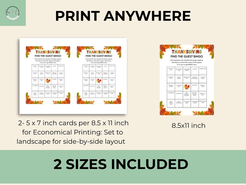 Thanksgiving Find the Guest Bingo | Printable Family Dinner Ice Breaker ...