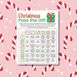 Christmas Pass the Gift Game Printable | Holiday Party Game | Christmas ...