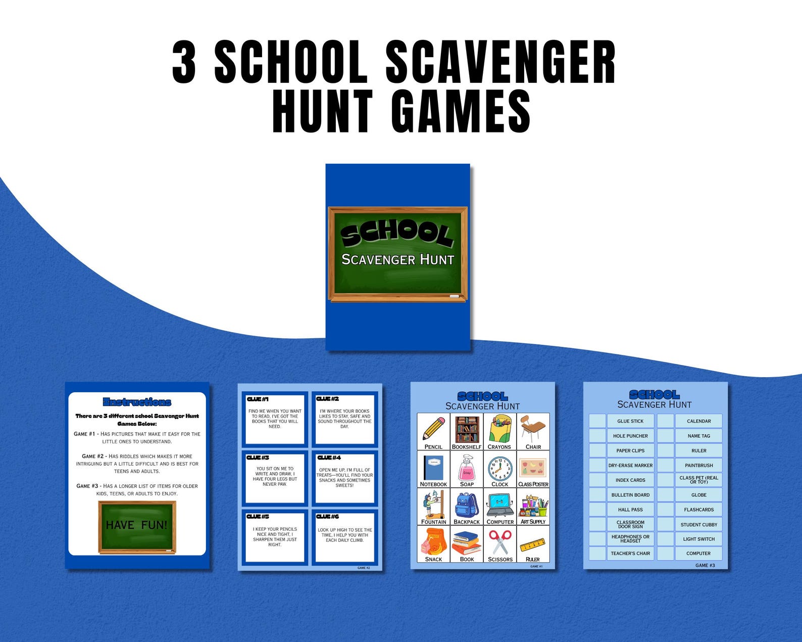School Scavenger Hunt Printable Activity | Back to School Game for ...