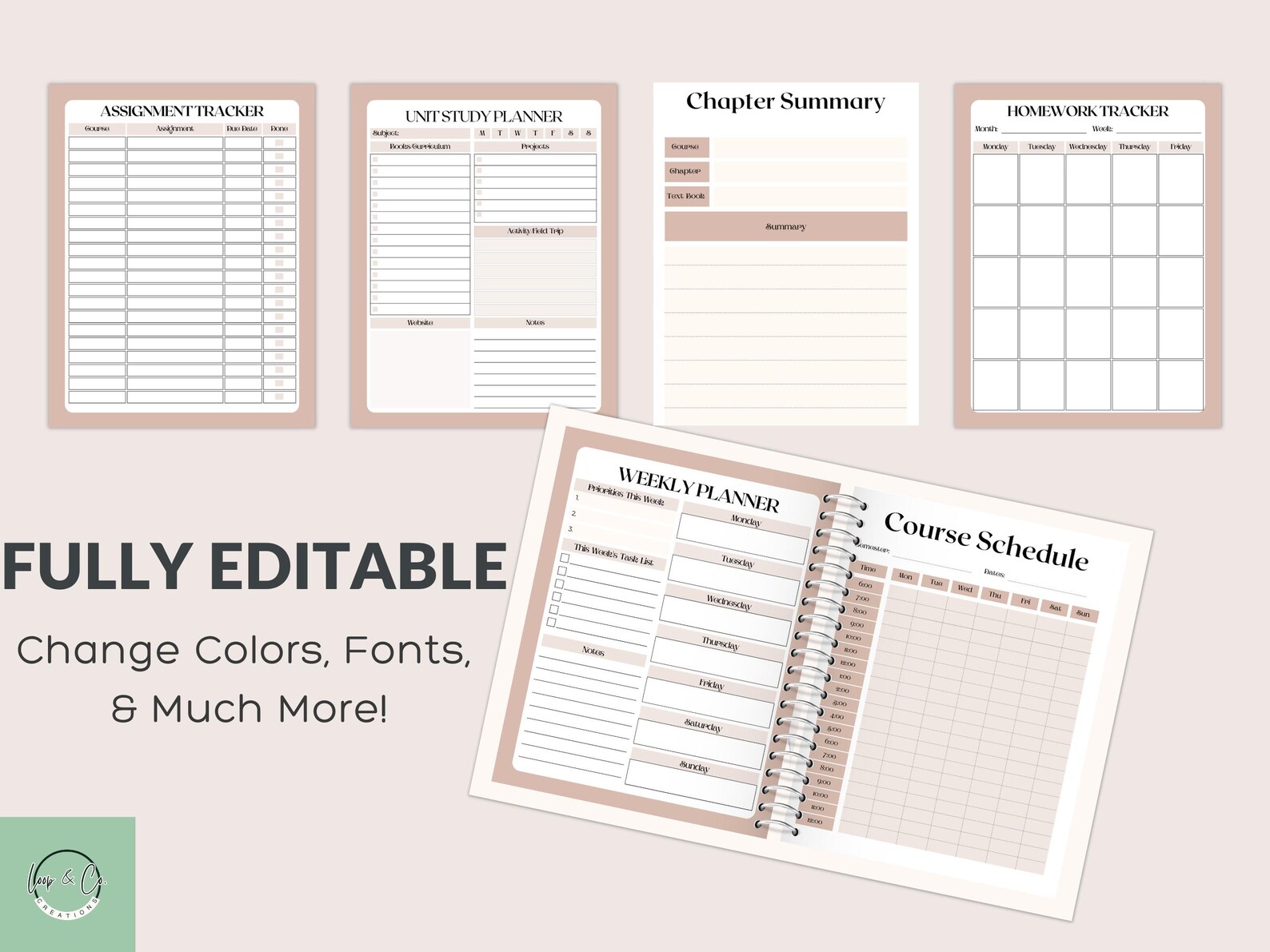 Academic Planner & Assignment Tracker | Homeschool Planner for Students ...