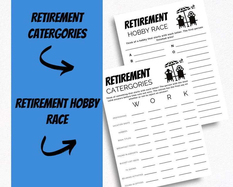 Retirement Party Games Bundle Printable | 10 Retirement Games | Office ...