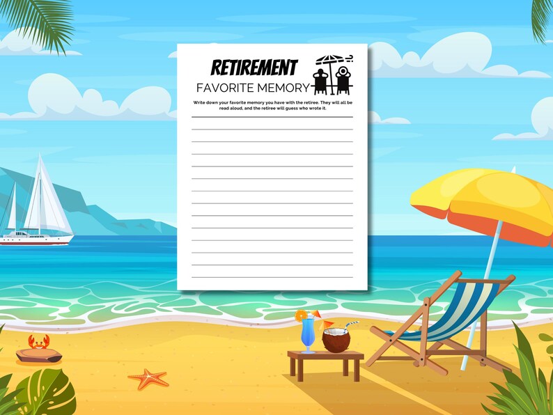 Retirement Memory Game | Printable Farewell Activity - Etsy