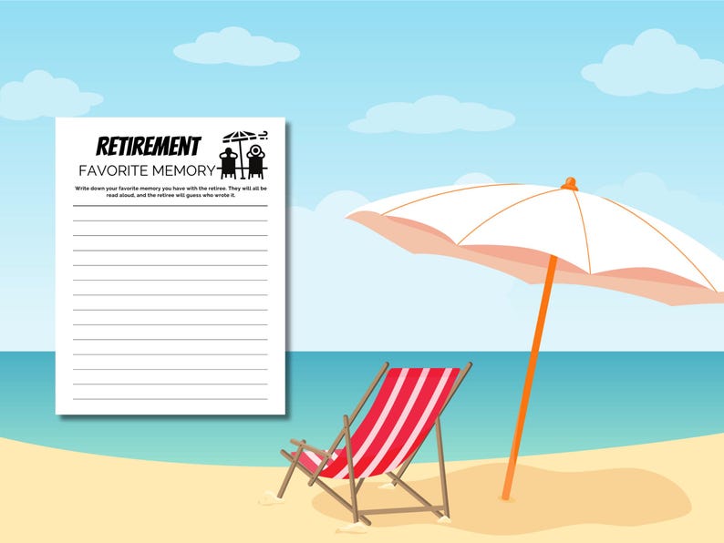 Retirement Memory Game | Printable Farewell Activity - Etsy