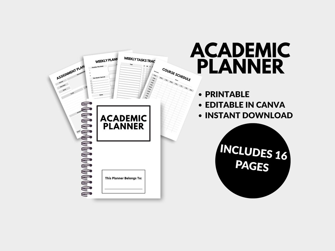 Academic Planner & Assignment Tracker | Homeschool Planner for Students ...