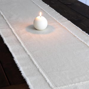 15” X 48” Farmhouse Table Runner – Washed Cotton Canvas – Sandy Beige ...