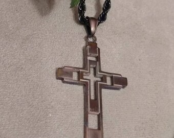Biker cross necklace | Etsy