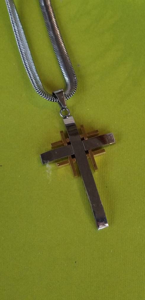 Gentleman's Biker Cross, Unique Two Tone Stainless Steel, Biker Style ...