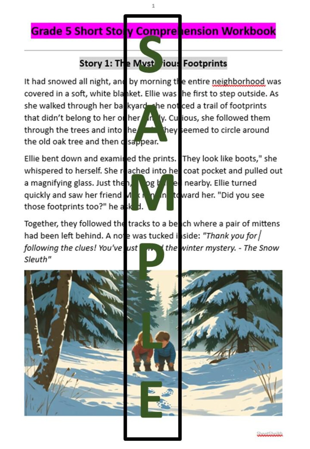 GRADE 5 Short Stories & Comprehension Questions - 5 Stories - Etsy