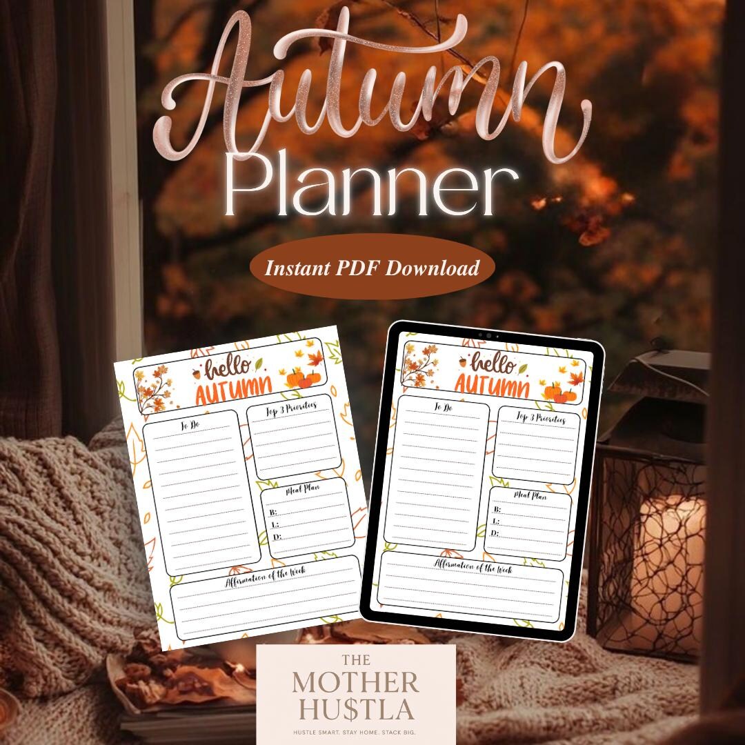 Printable Autumn Planner | Fall Daily Planner Page | To-do List ...