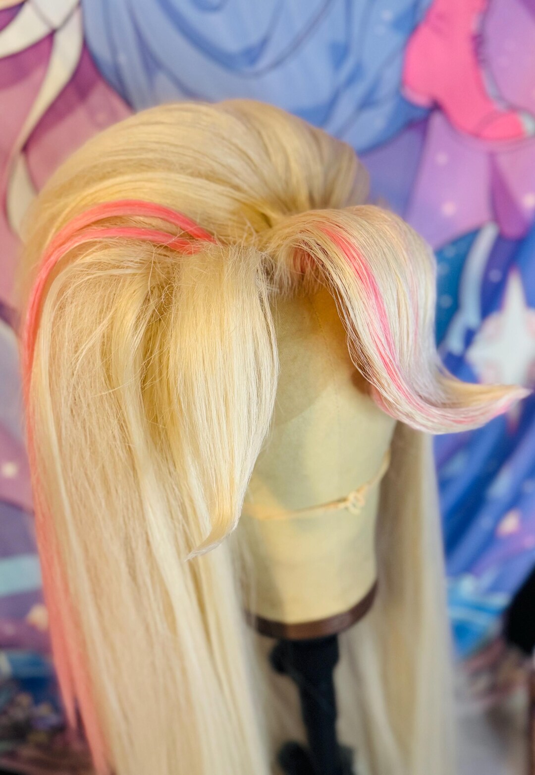 Custom Made Lace Front Hazbin Hotel Angel Dust Drag Wig - Etsy