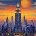 Vintage New York Skyline With Classic View of Empire State Building - Etsy