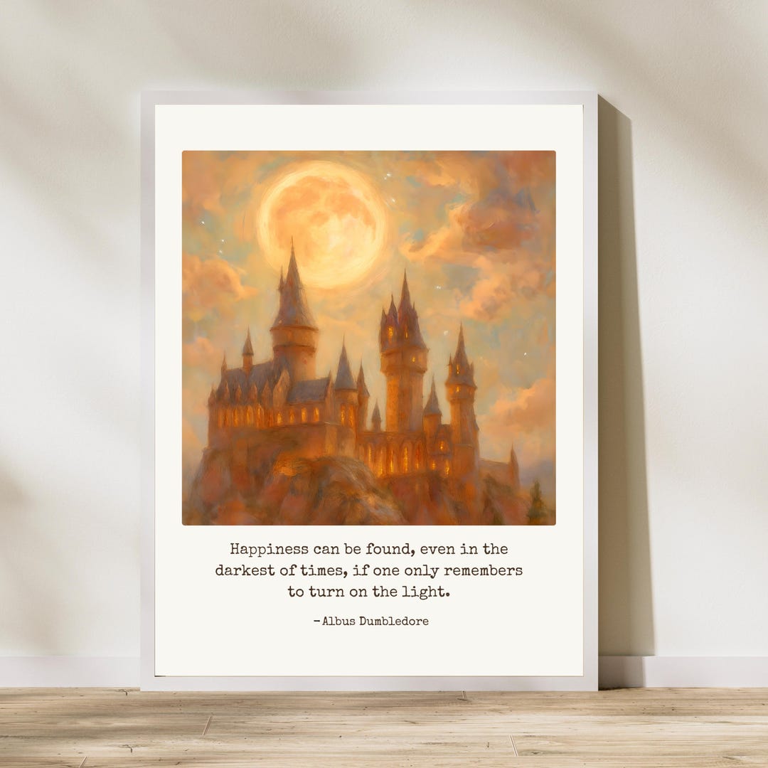 Hogwarts Castle Quote Digital Print | Light Academia Bookish Decor ...