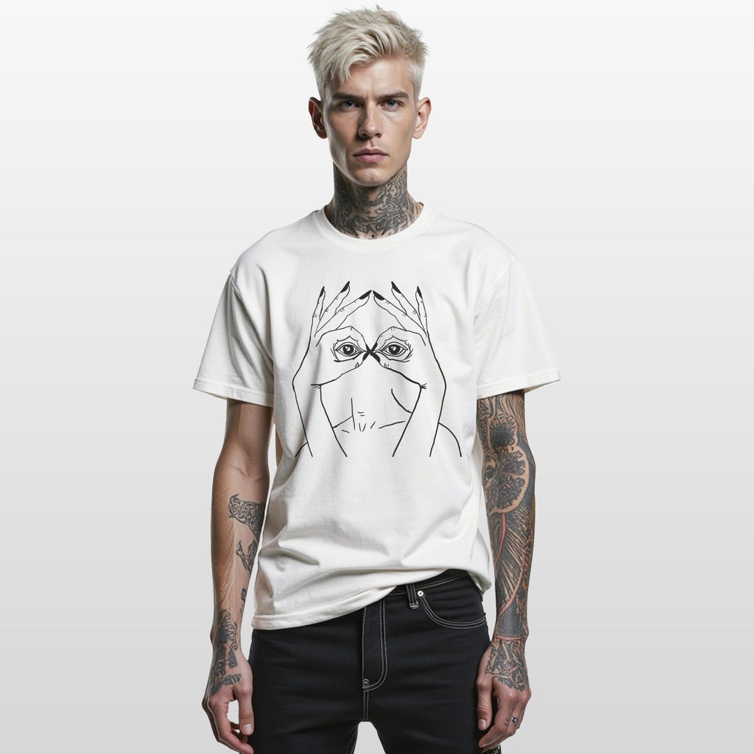 Surreal Hand Eyes Shirt | Gothic Weirdcore Graphic Tee | Minimalist ...