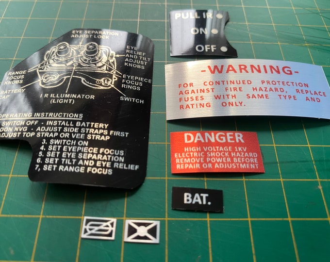 Ghostbusters Ecto Goggles Walkie Talkie Decals Set Cosplay Costuming ...