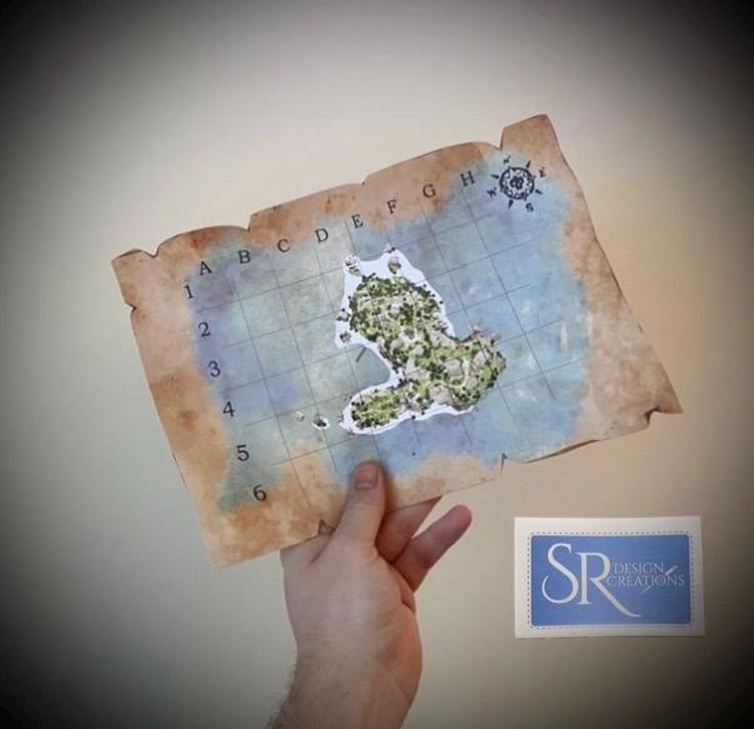 Island Map Sea Thieves Inspired Pirate Canvas Map Prints A4 Replica ...