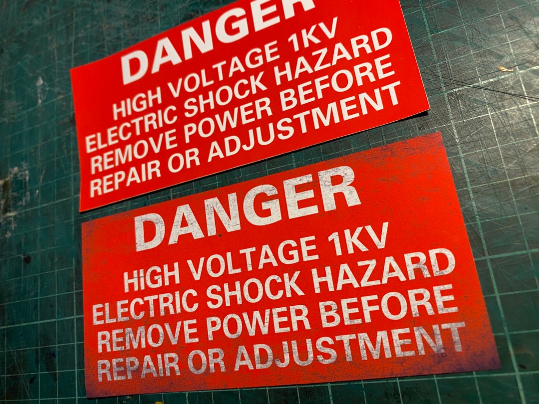 Danger Sticker Proton Pack Haslab Hasbro Upgrade Self Adhesive ...