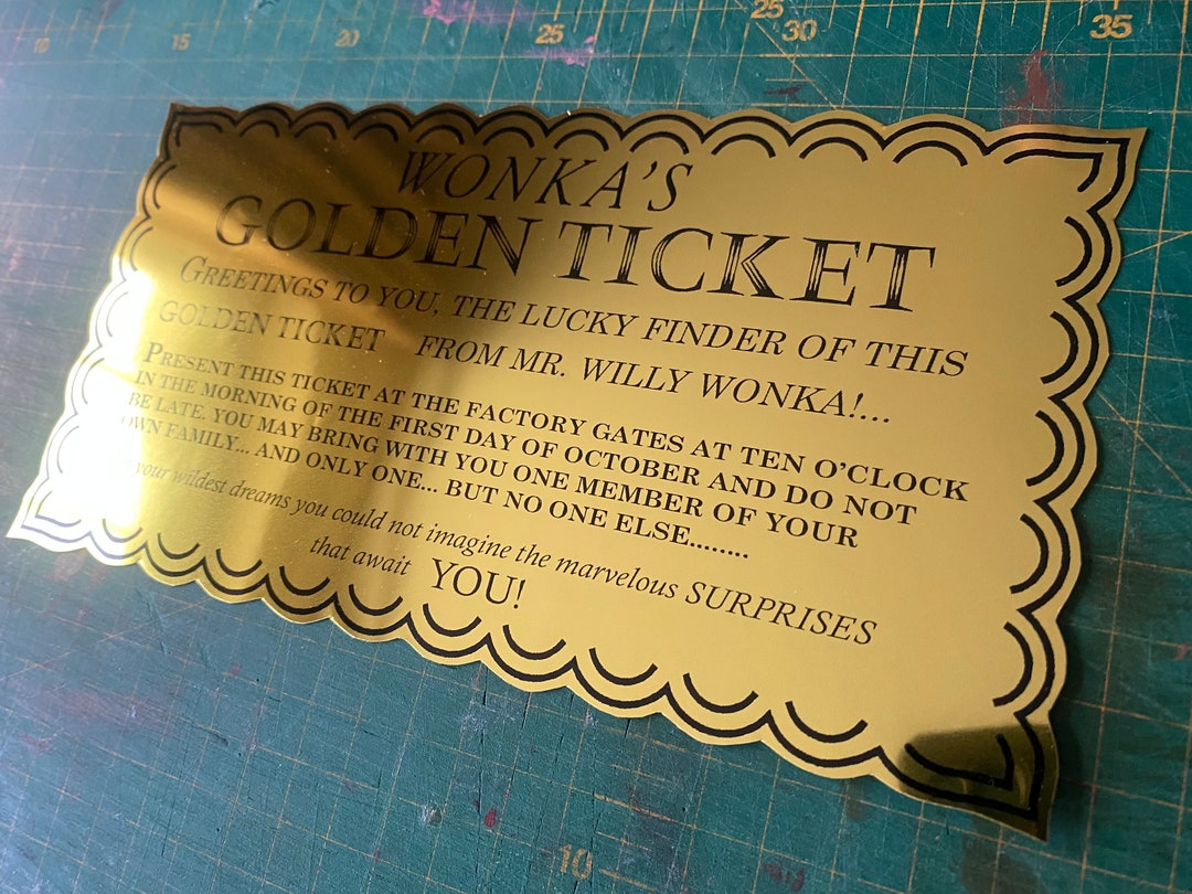 Wonky Chocolatier Golden Ticket Charlie and the Chocolate Factory Gene ...