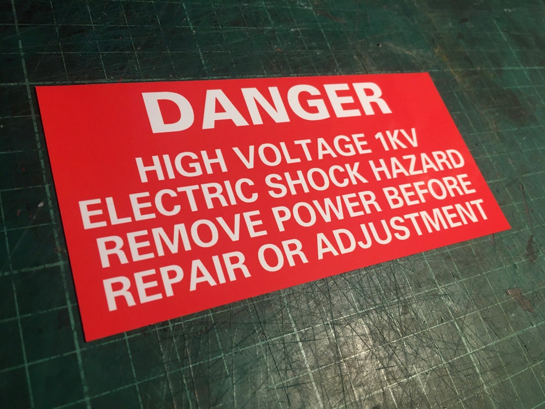 Danger Sticker Proton Pack Haslab Hasbro Upgrade Self Adhesive ...