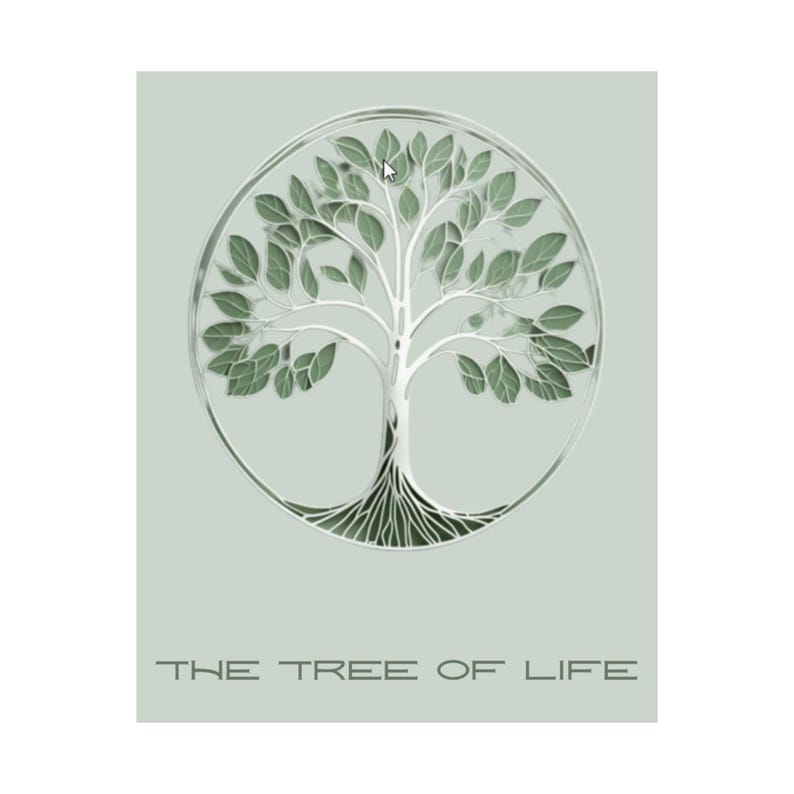 Satin Posters - Tree of Life Poster for Mindful Home Decor, Yoga Studio ...