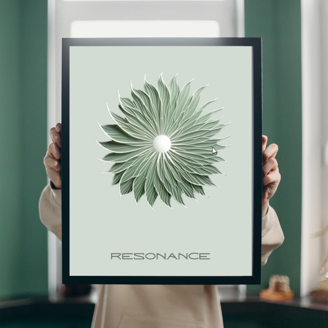 Resonance Art Print: New Earth Symbolic Meditation Poster, Healing ...