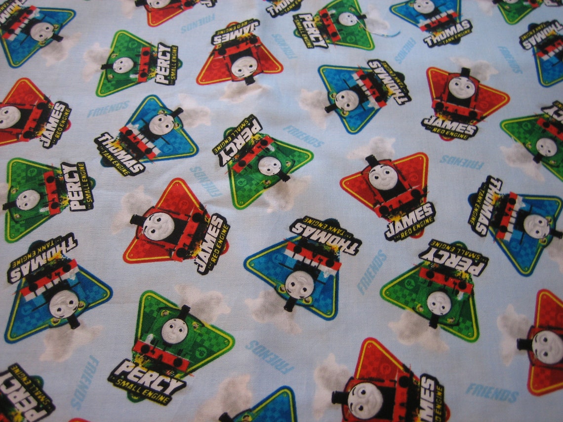 Thomas the Tank Engine Fabric Quilting Treasures 2014 Gullane | Etsy