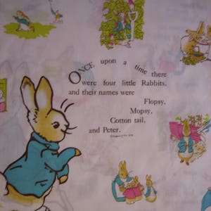 Tale of Peter Rabbit Fabric BTHY Beatrix Potter Frederick Warne 1976 - Etsy