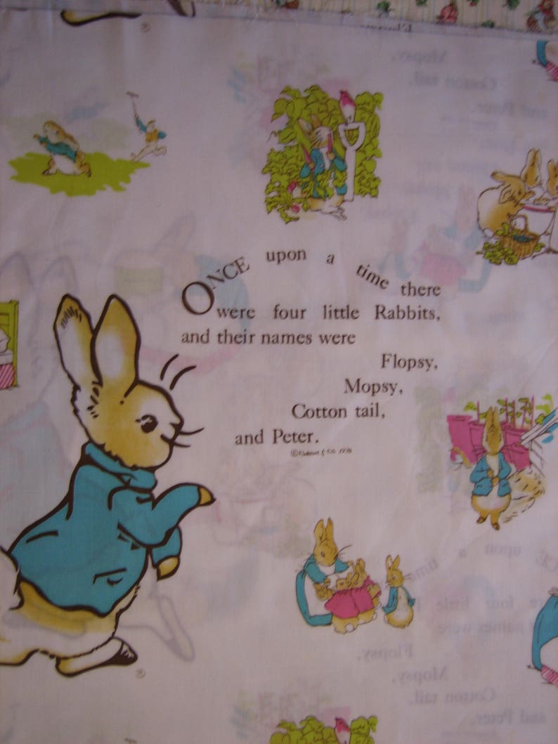 Tale of Peter Rabbit Fabric BTHY Beatrix Potter Frederick | Etsy
