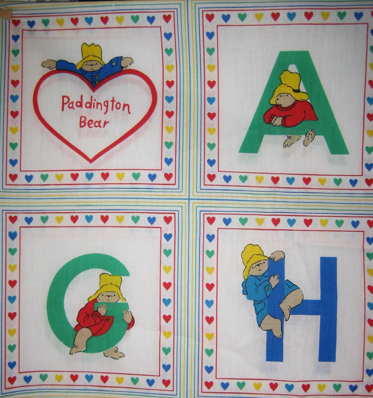 Paddington Bear Alphabet Panel Springs Industries Inc Eden - Etsy UK